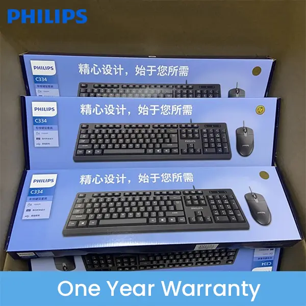 Philips C334 Wired Keyboard and Mouse Combo - ido.lk
