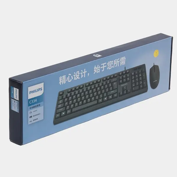 Philips C334 Wired Keyboard and Mouse Combo - ido.lk