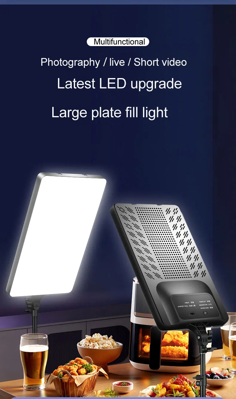19 Inch LED Video Fill Light Panel with Stand - ido.lk