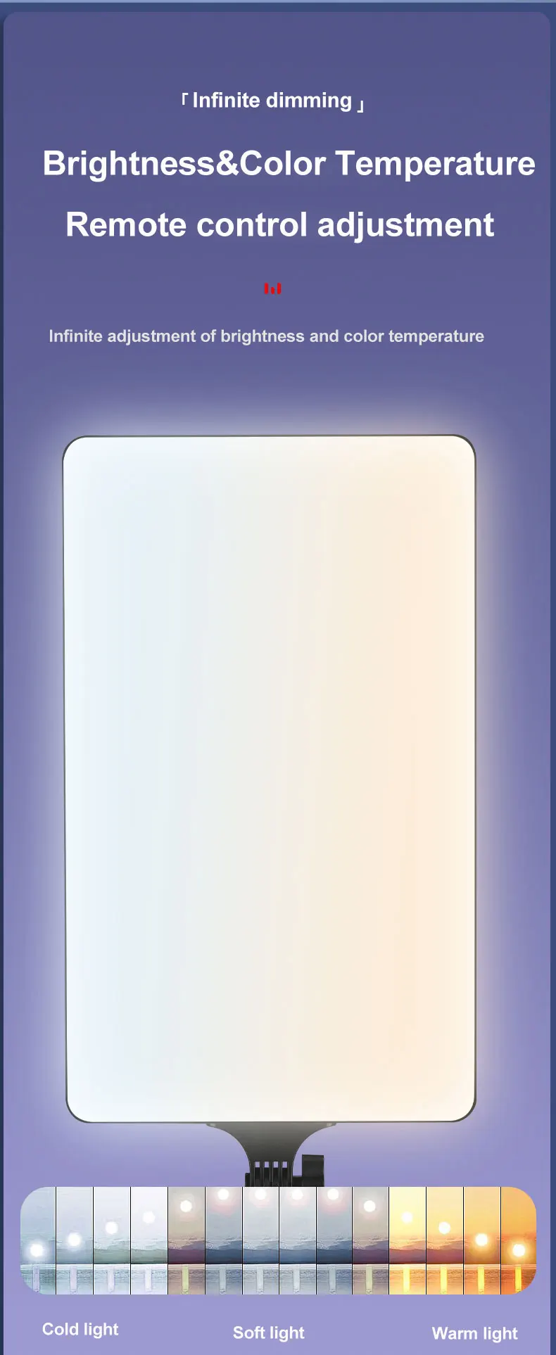 19 Inch LED Video Fill Light Panel with Stand - ido.lk