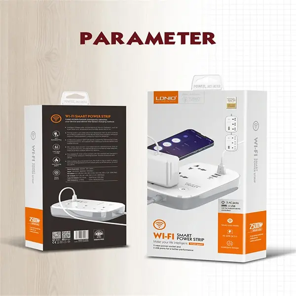 LDNIO 3 Outlets WiFi Smart Power Strip SCW3451 2M - ido.lk