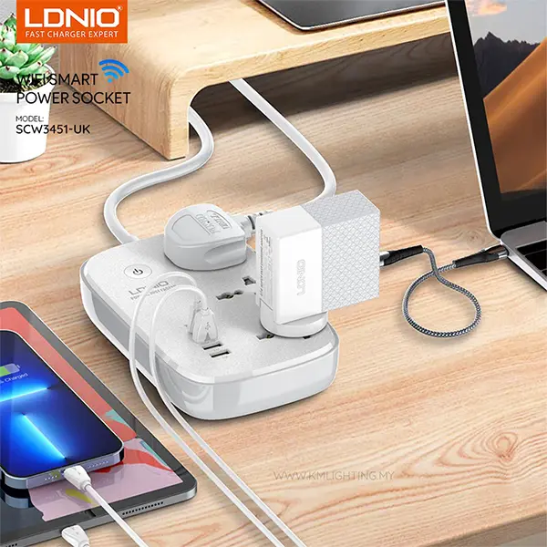 LDNIO 3 Outlets WiFi Smart Power Strip SCW3451 2M - ido.lk