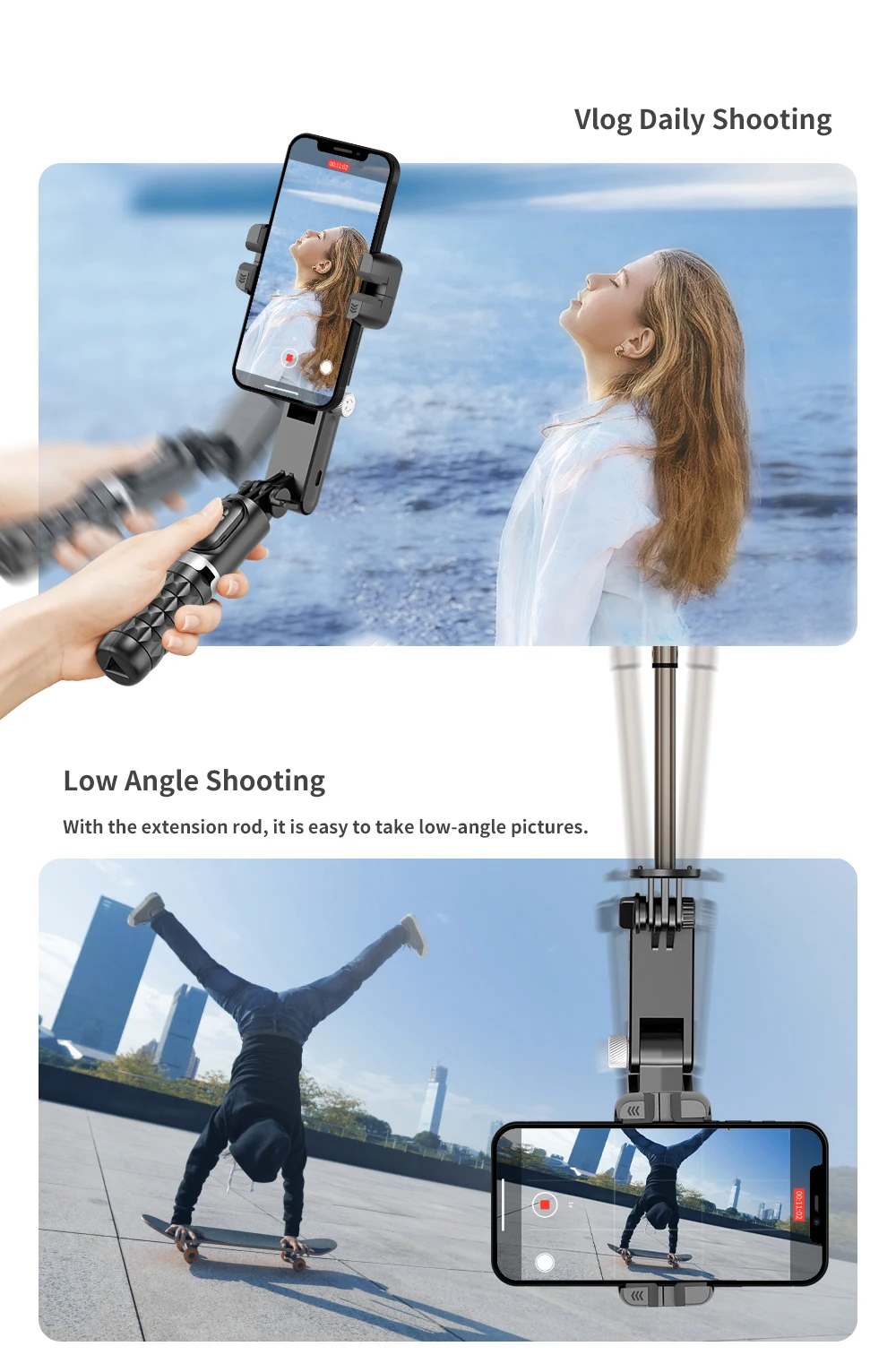 Q18 Gimbal Stabilizer Selfie Stick Tripod Best Price in Sri Lanka - ido.lk