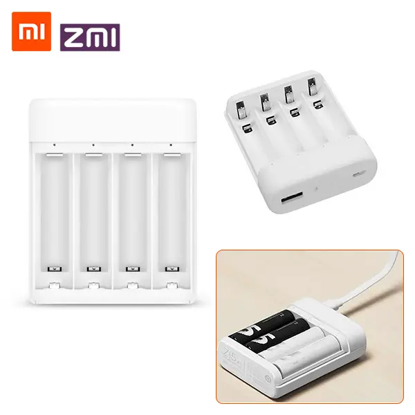 Xiaomi Rechargeable Battery Charger ZMI PB401 Ni-MH AA / AAA - ido.lk