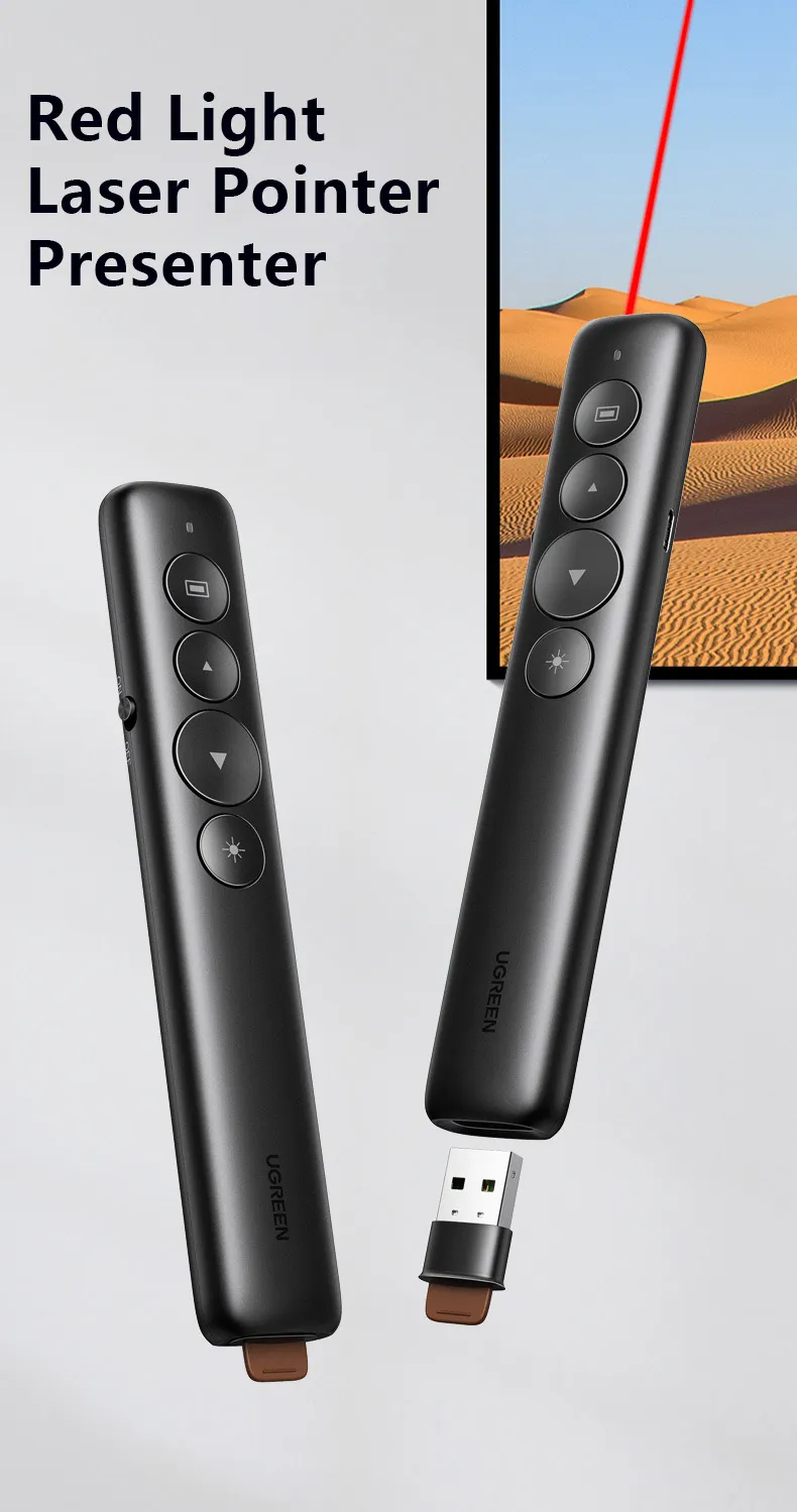 Ugreen Laser Pointer Wireless PPT Remote Controller Presenter - ido.lk