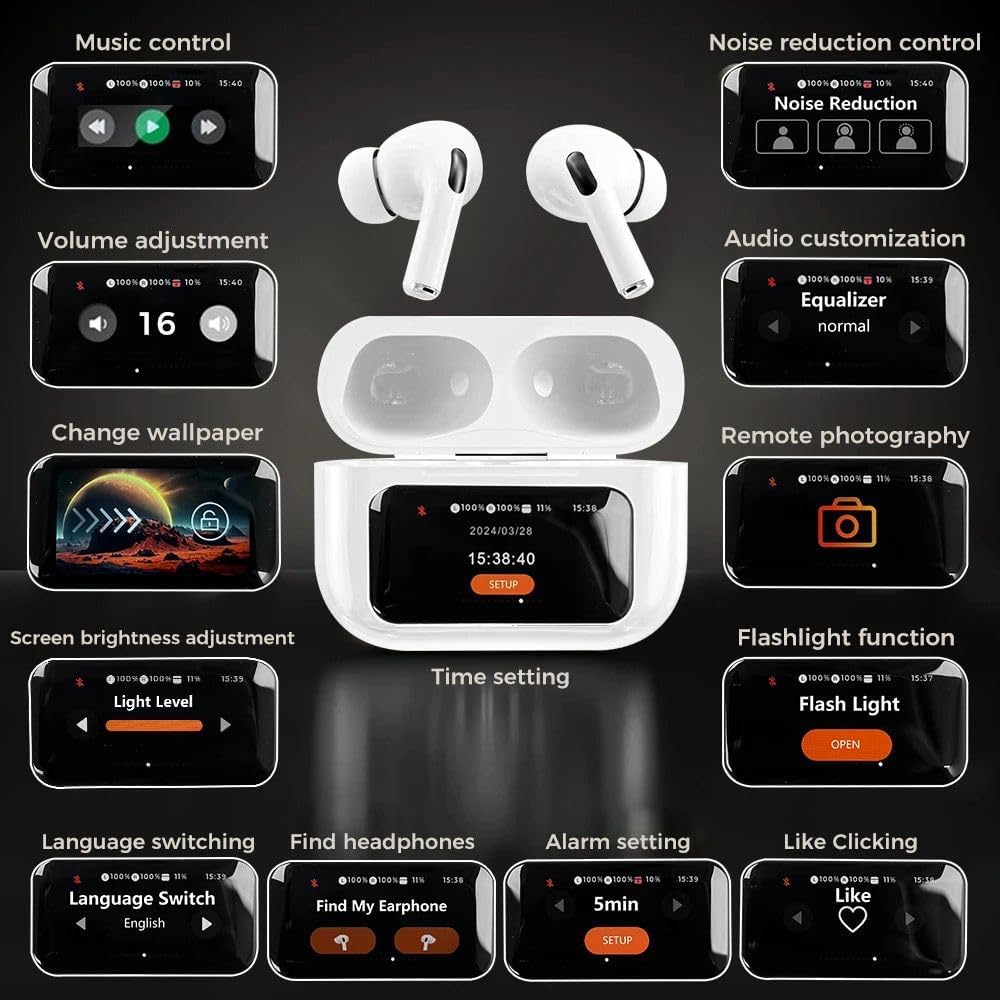Z50 Pro Ear Buds Touch Screen Control with Noise Cancellation - ido.lk