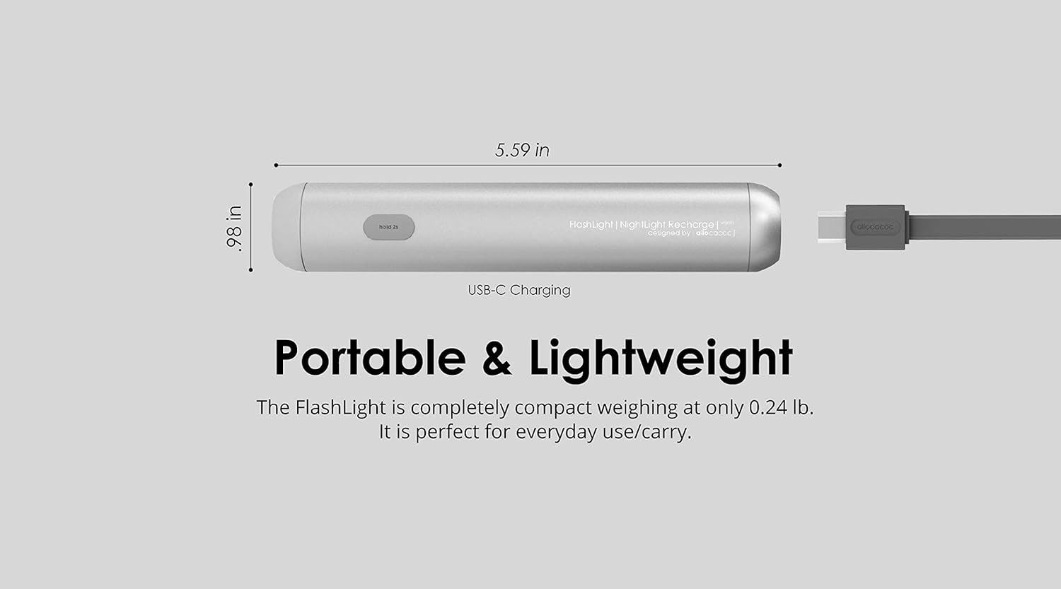 Rechargeable Clamp Reading Light Allocacoc Flashlight Clip - ido.lk