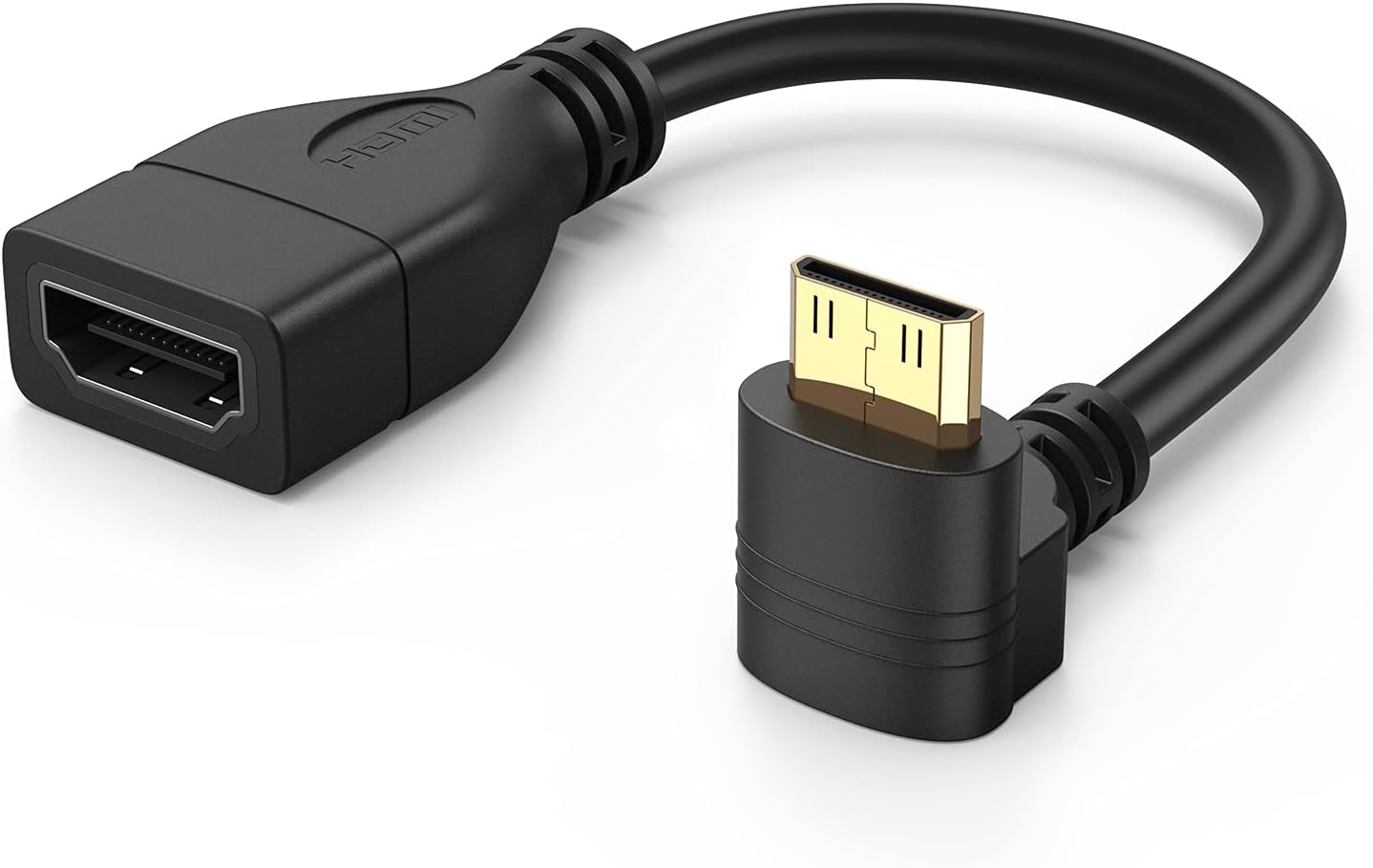 Mini HDMI to HDMI Female Cable Mini HDMI 90 Degree Angle - ido.lk