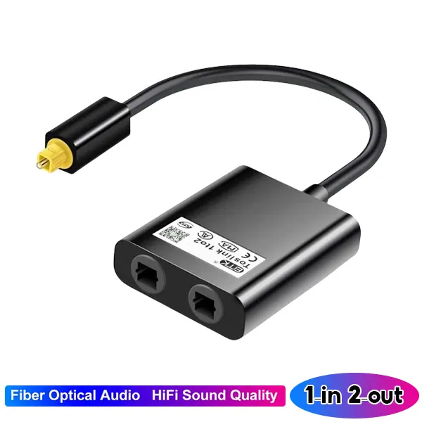 Fiber Digital Optical Audio Splitter 1 In 2 Output - ido.lk
