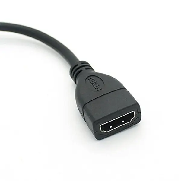 Mini HDMI to HDMI Female Cable Mini HDMI 90 Degree Angle - ido.lk