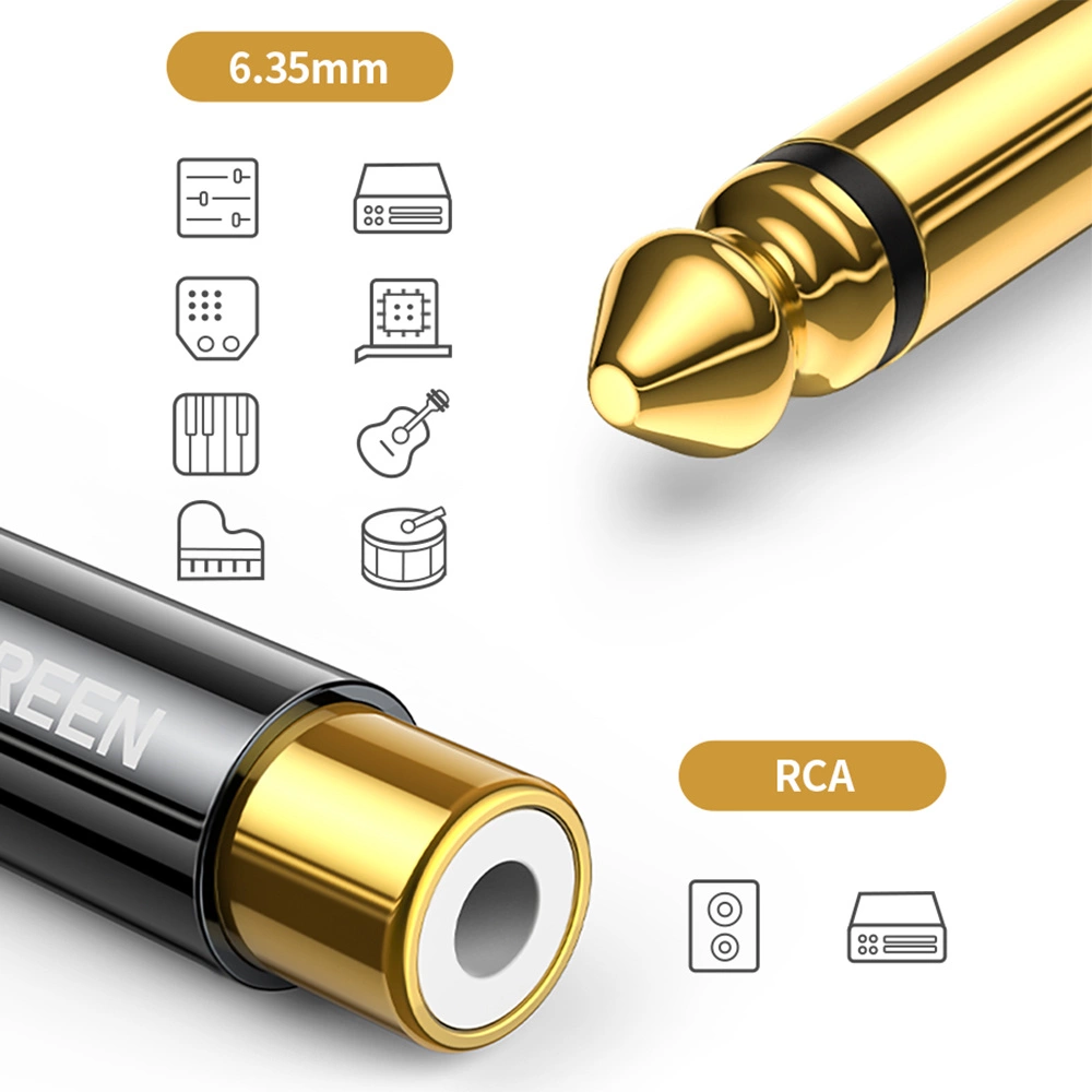 Ugreen 6.35mm Male to RCA Female Adapter 80731 - ido.lk