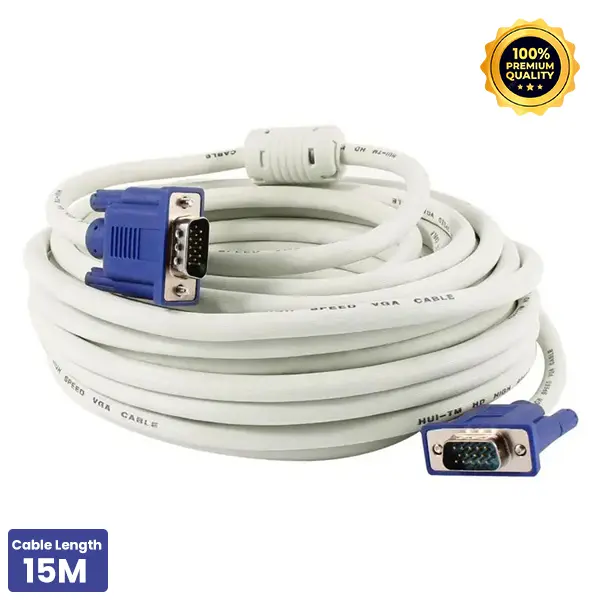 VGA Cable 15M Male to Male - ido.lk