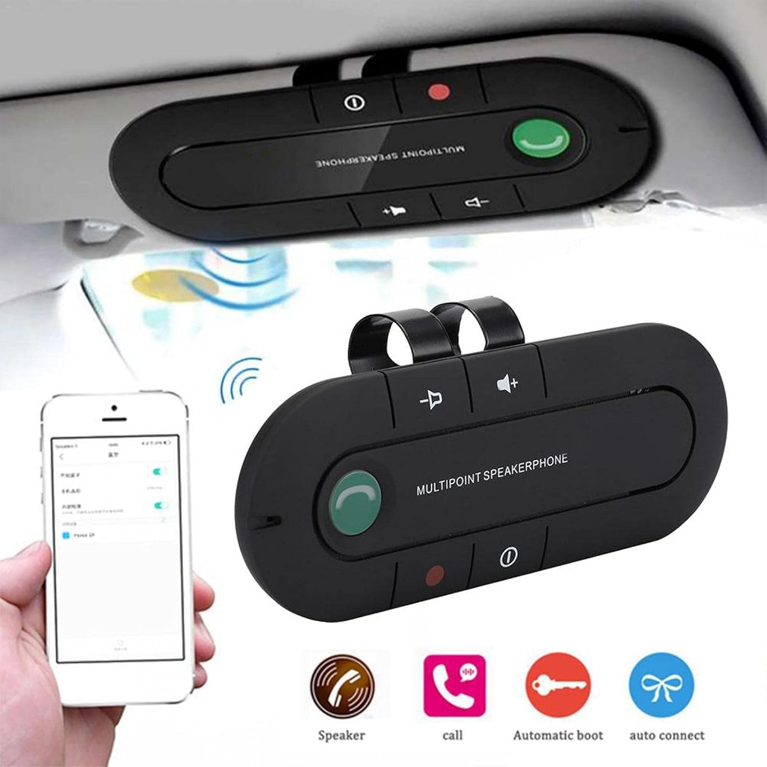 Car Bluetooth Handsfree Kit Car Stereo Wireless Adapter - ido.lk