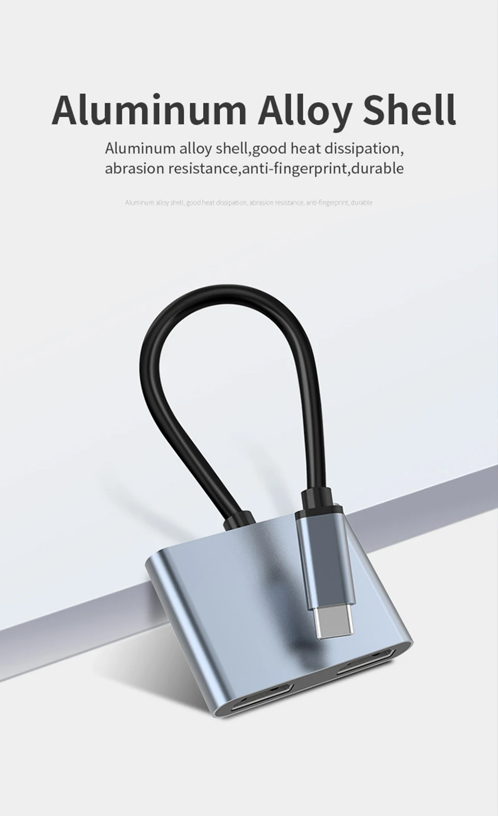 USB Type C to Dual HDMI Adapter USB 3.0 4K 60Hz - ido.lk