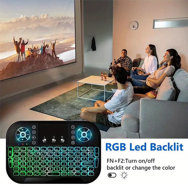 Mini Bluetooth Keyboard with Touchpad + 2.4GHz Backlit Keyboard - ido.lk