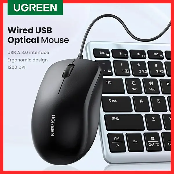 UGREEN USB Wired Mouse MU007 1200 DPI - ido.lk