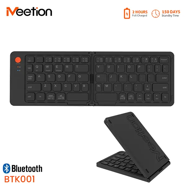 Meetion BTK001 Wireless Bluetooth Keyboard Foldable Design - ido.lk