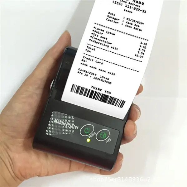 Mini Bluetooth Thermal Printer Portable Receipt Printing Machine - ido.lk