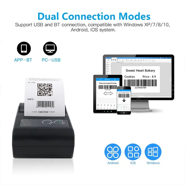 Mini Bluetooth Thermal Printer Portable Receipt Printing Machine - ido.lk