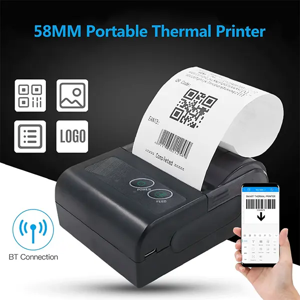 Mini Bluetooth Thermal Printer Portable Receipt Printing Machine - ido.lk