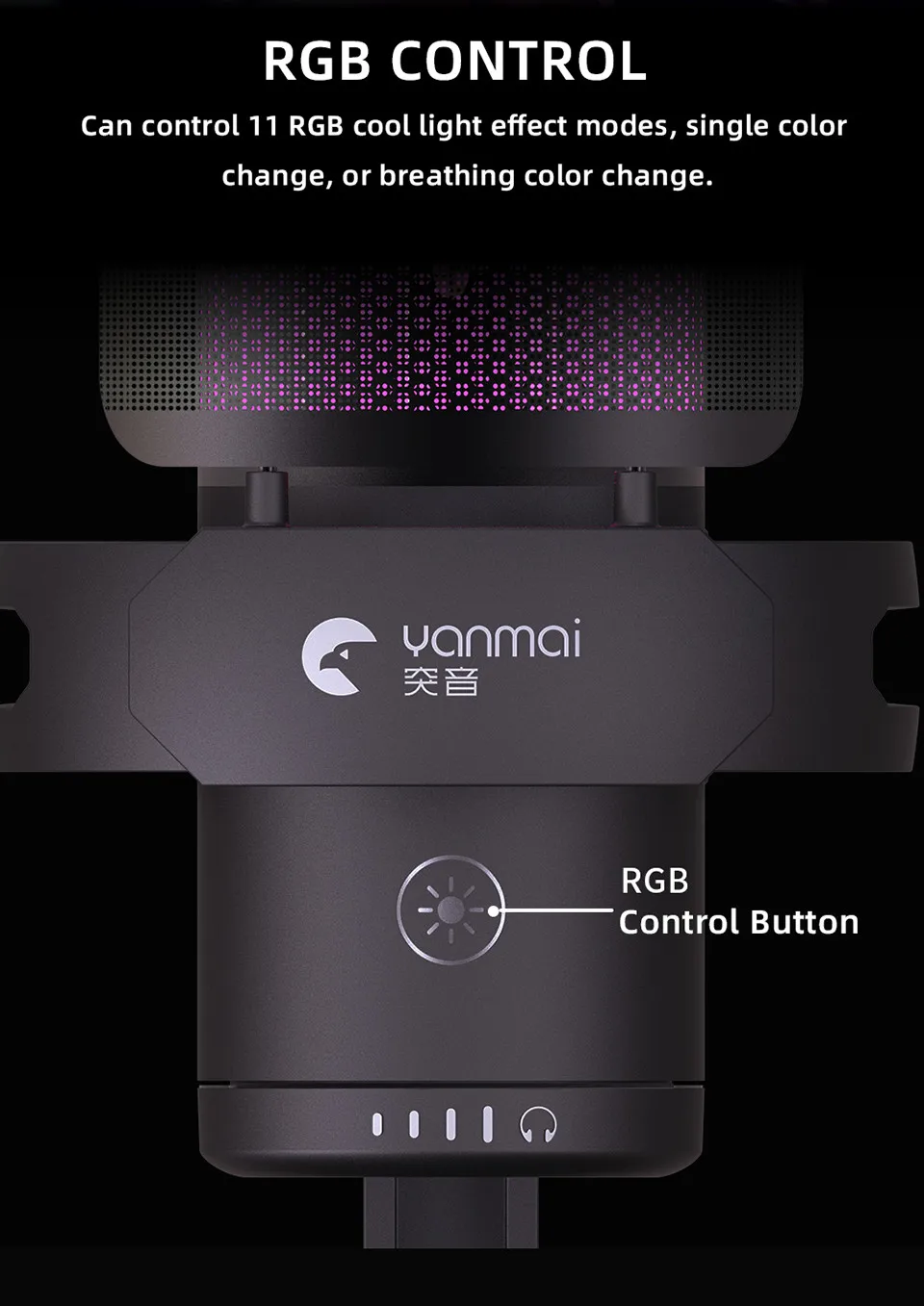 USB Wired Condenser Recording Microphone YANMAI GM7 - ido.lk