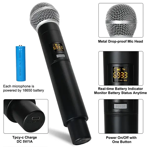 Wireless Rechargeable Handheld Microphone - ido.lk
