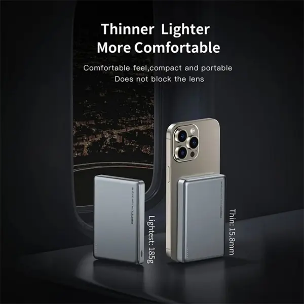 RECCI PD20W 10000mAh Wireless Magnetic Power Bank - ido.lk