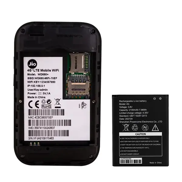 JIO 4G+ LTE Mobile WiFi Hotspot Portable Router MF680s - ido.lk