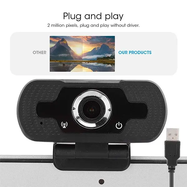 2MP USB Full HD Webcamera with Built-in Microphone - ido.lk