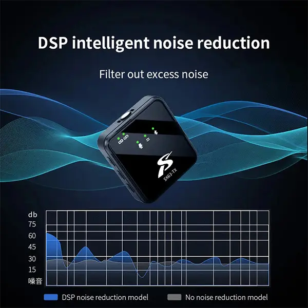 SX63 Wireless Clip Microphone with Charging Case - ido.lk