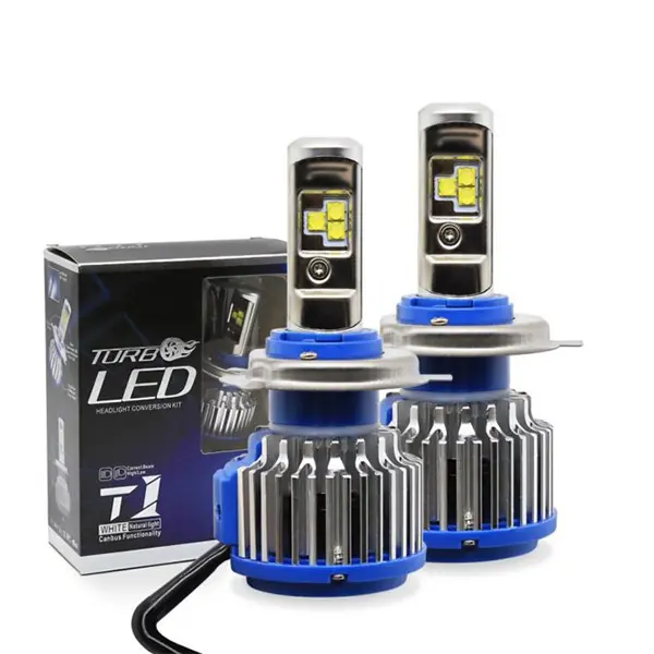 TURBO LED Headlight T1 H4 6000K Car LED Headlight - ido.lk