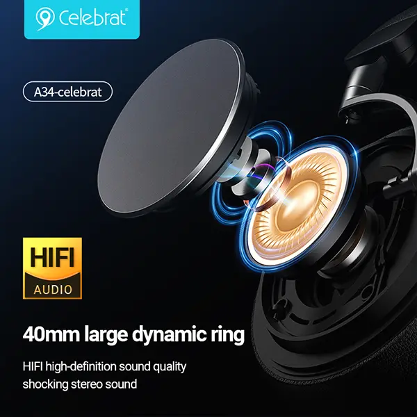 Celebrat A34 Bluetooth Wireless Headphone - ido.lk