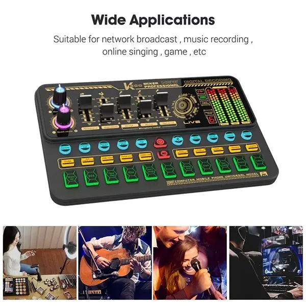 K500 Sound Card With Condenser Mic - ido.lk