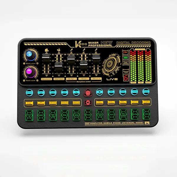 K500 Sound Card With Condenser Mic - ido.lk