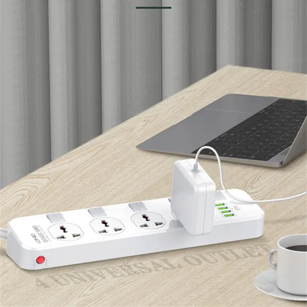 LDNIO 4 AC Outlets Universal Power Extension Cord SC4408 - ido.lk