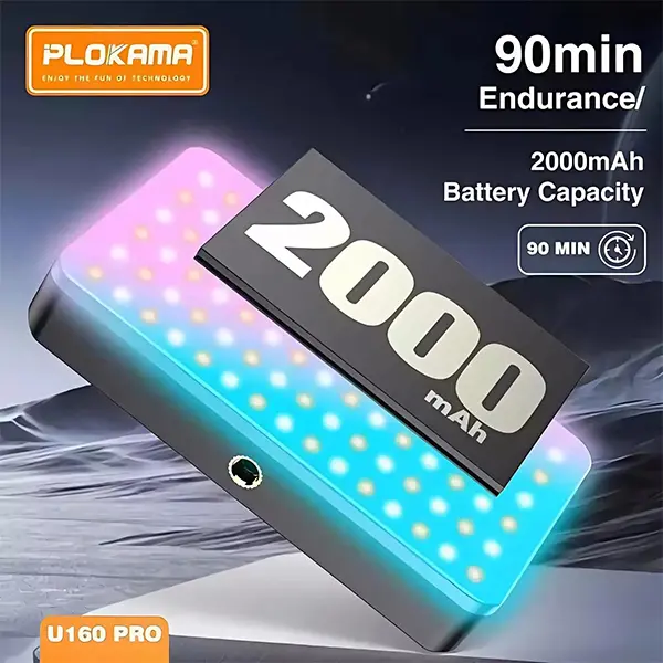 Plokama U160 Pro Rechargeable RGB LED Light - ido.lk