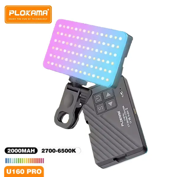 Plokama U160 Pro Rechargeable RGB LED Light - ido.lk