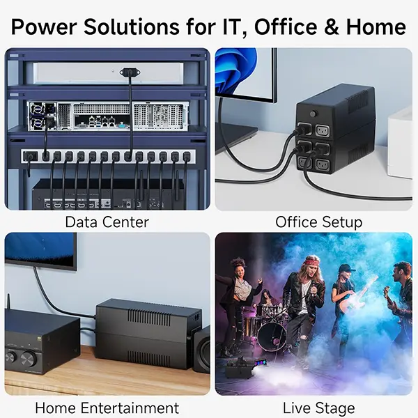 Computer Power Cable Male to Female IEC C14 to IEC C13 PDU - ido.lk
