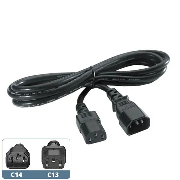 Computer Power Cable Male to Female IEC C14 to IEC C13 PDU - ido.lk